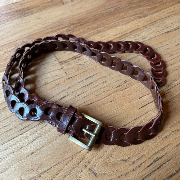 unbranded | Accessories | Vintage Genuine Leather Link Belt | Poshmark